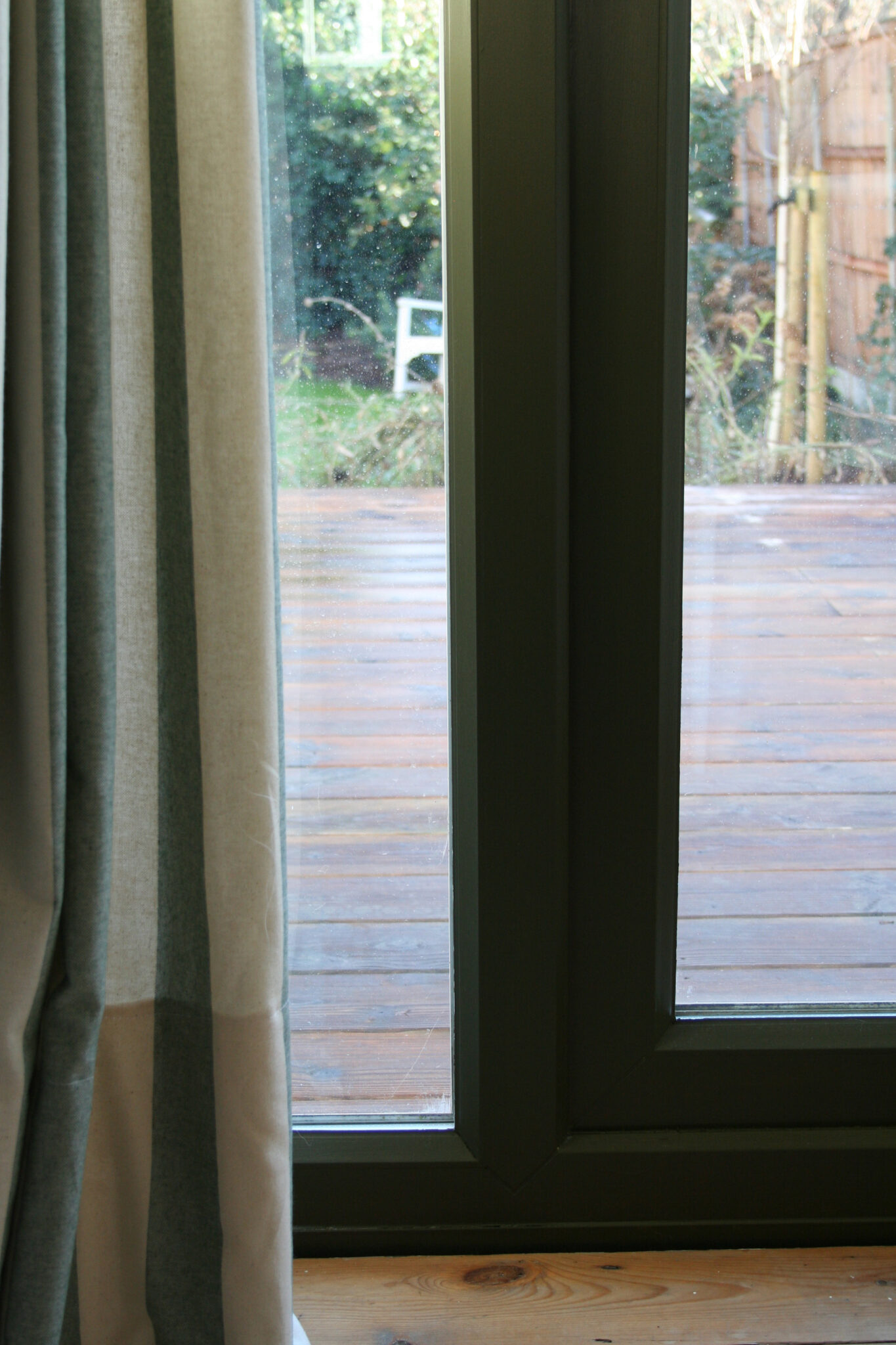 Dark green painted uPVC internal doors – Apartment Apothecary